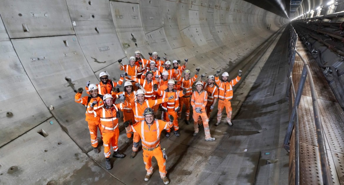 Second HS2 tunnel boring machine completes five-mile tunnel drive under ...