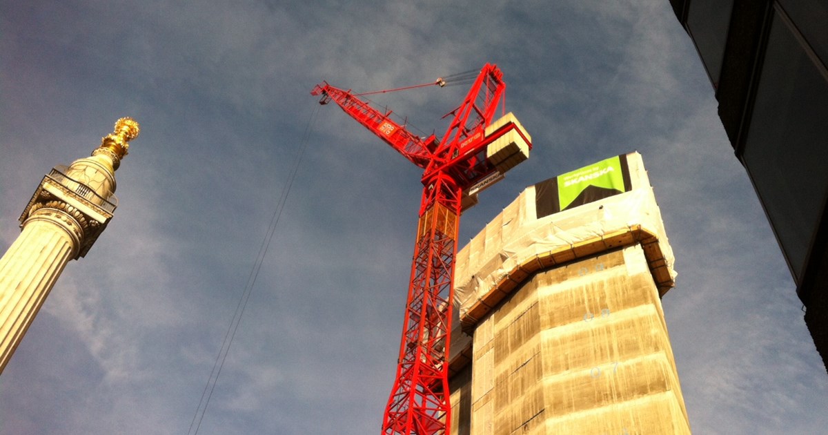The Monument Building main core now complete | www.skanska.co.uk